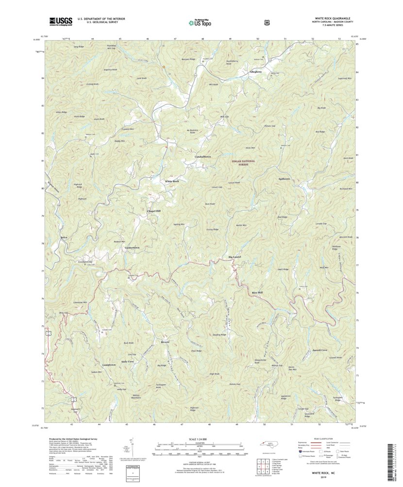 White Rock, NC (2019, 24000-Scale) Map by United States Geological ...