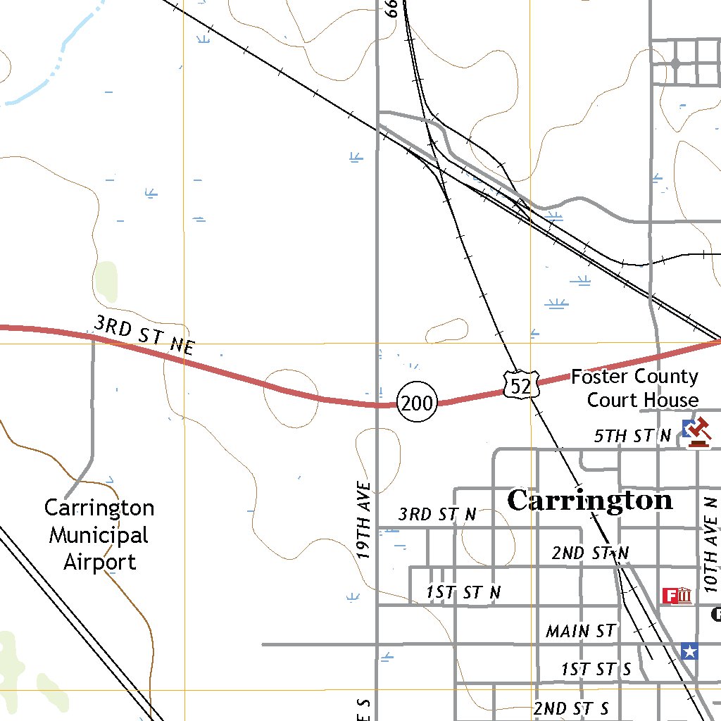Carrington West, ND (2020, 24000-Scale) Map by United States Geological ...
