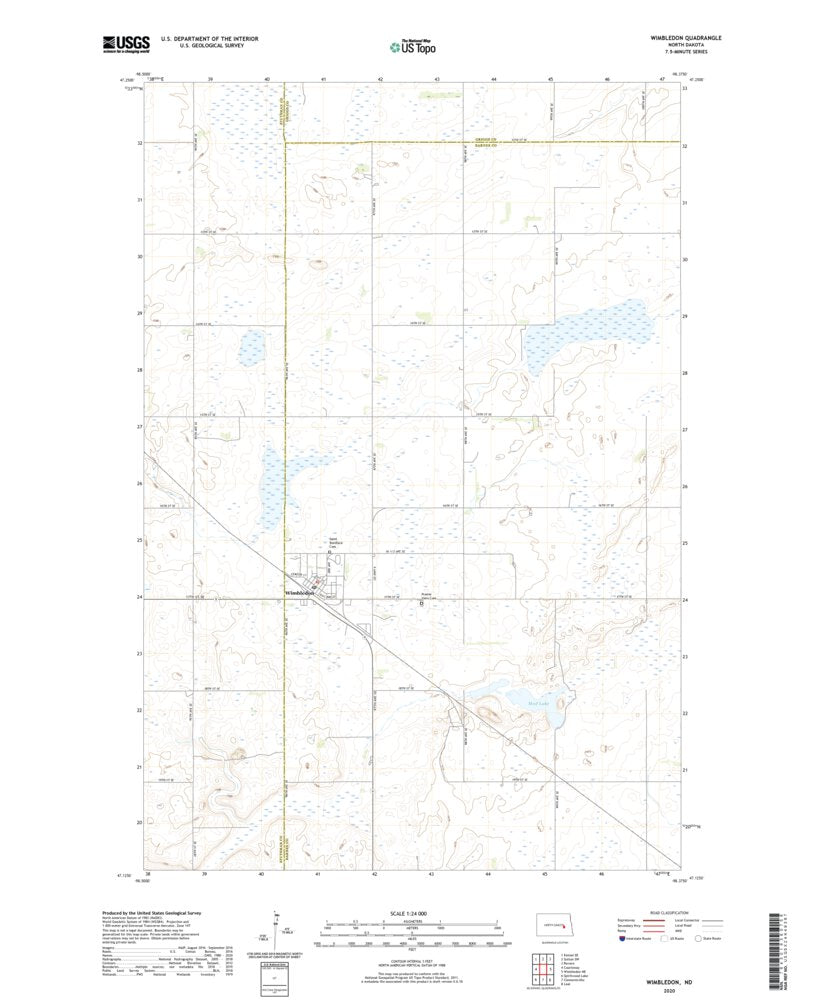 Wimbledon, ND (2020, 24000-Scale) Map by United States Geological ...