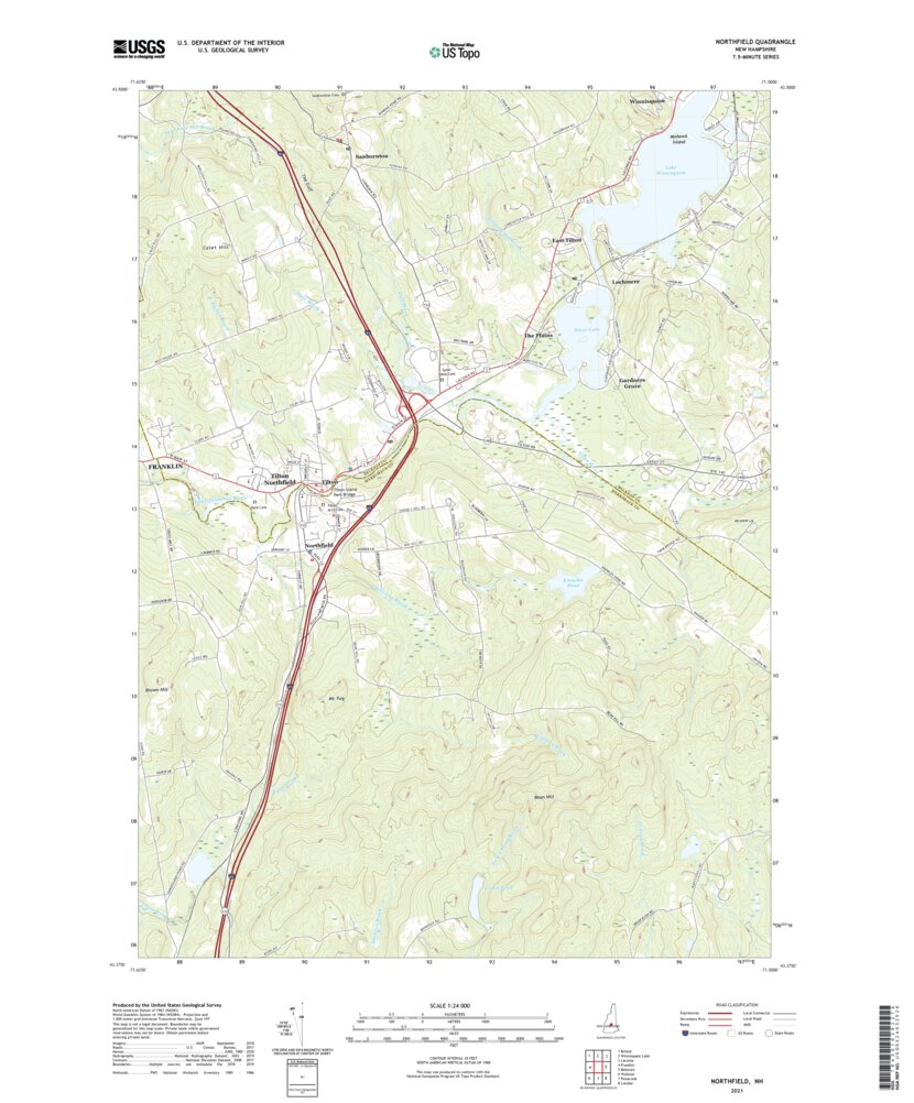 Northfield, NH (2021, 24000-Scale) Map by United States Geological ...