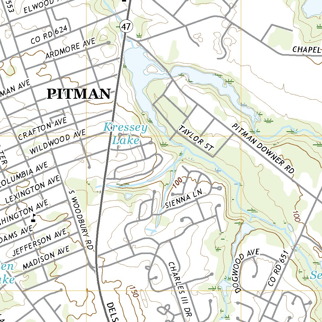 Pitman East, NJ (2019, 24000-Scale) Map by United States Geological ...