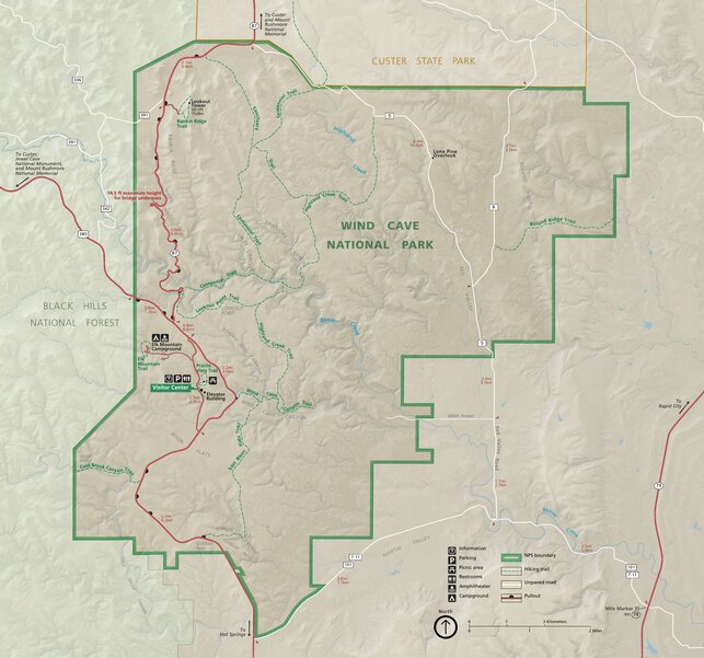 Wind Cave National Park Map by US National Park Service | Avenza Maps