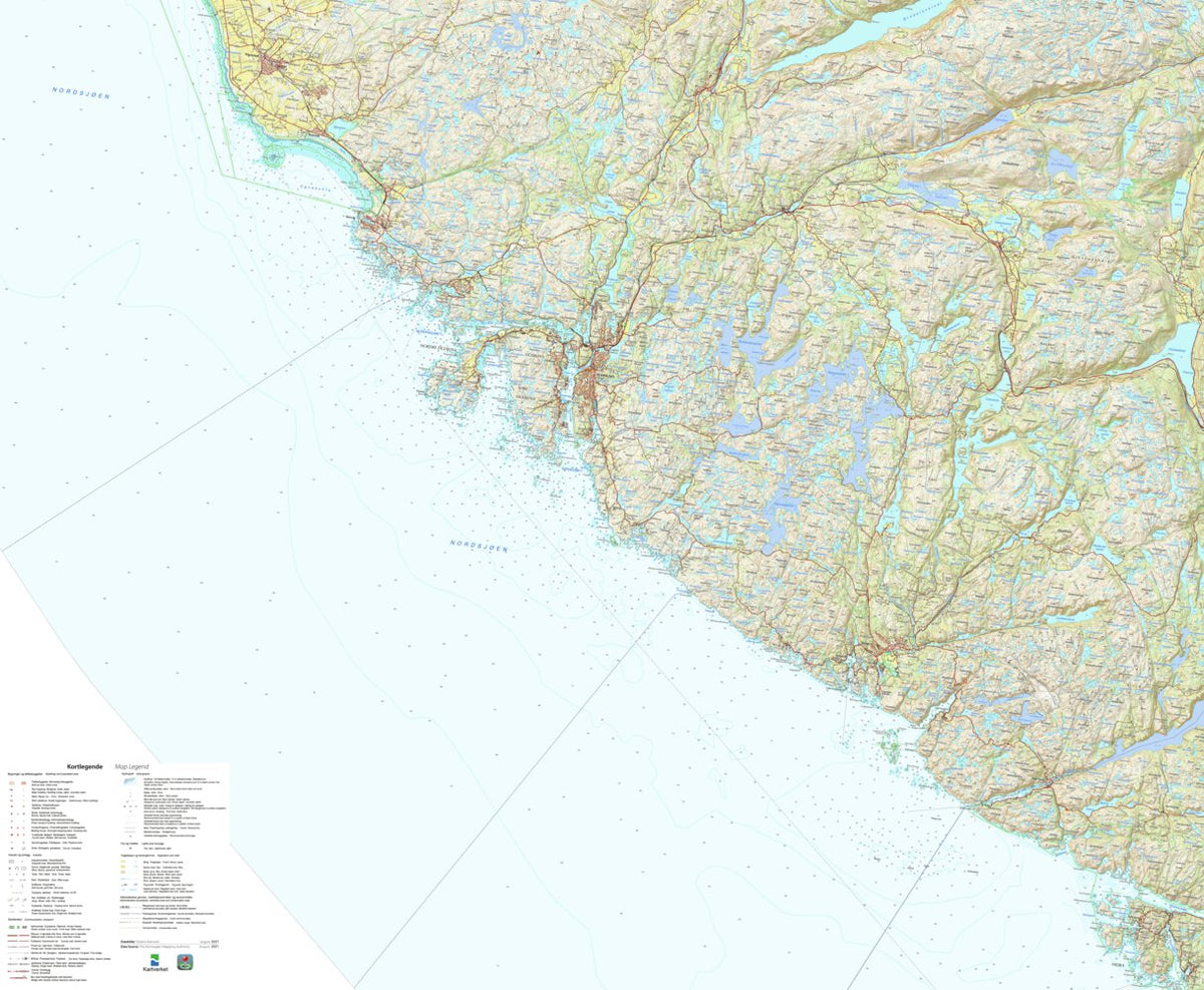 Municipality of Eigersund Map by The Norwegian Mapping Authority ...