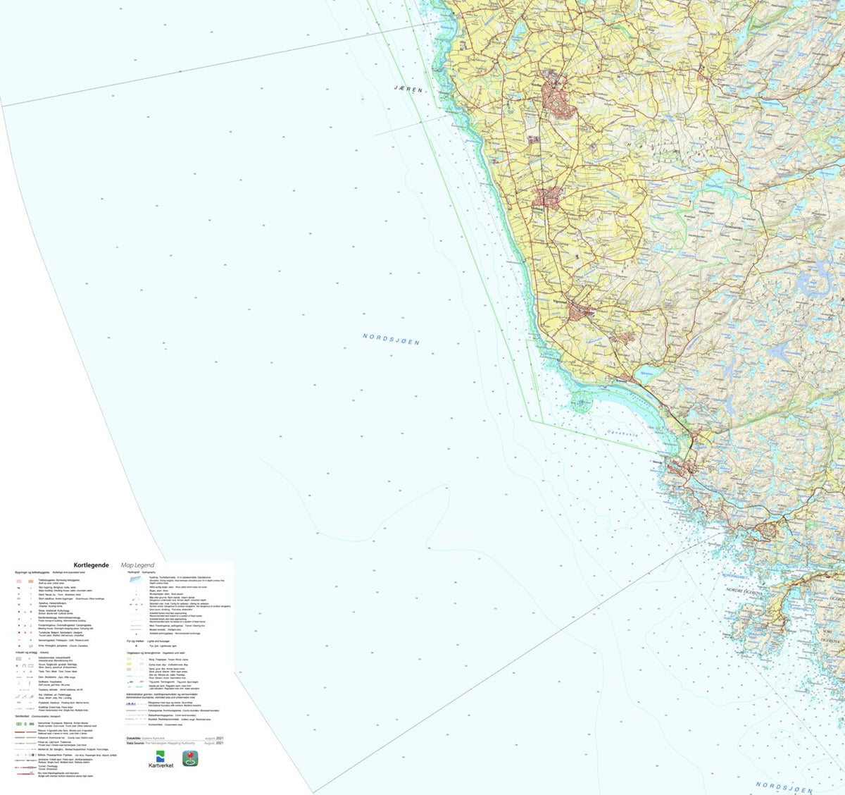Municipality of Hå Map by The Norwegian Mapping Authority | Avenza Maps