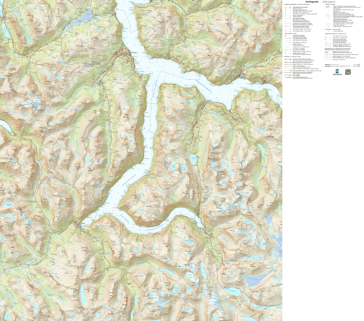 Municipality of Stranda Map by The Norwegian Mapping Authority | Avenza ...
