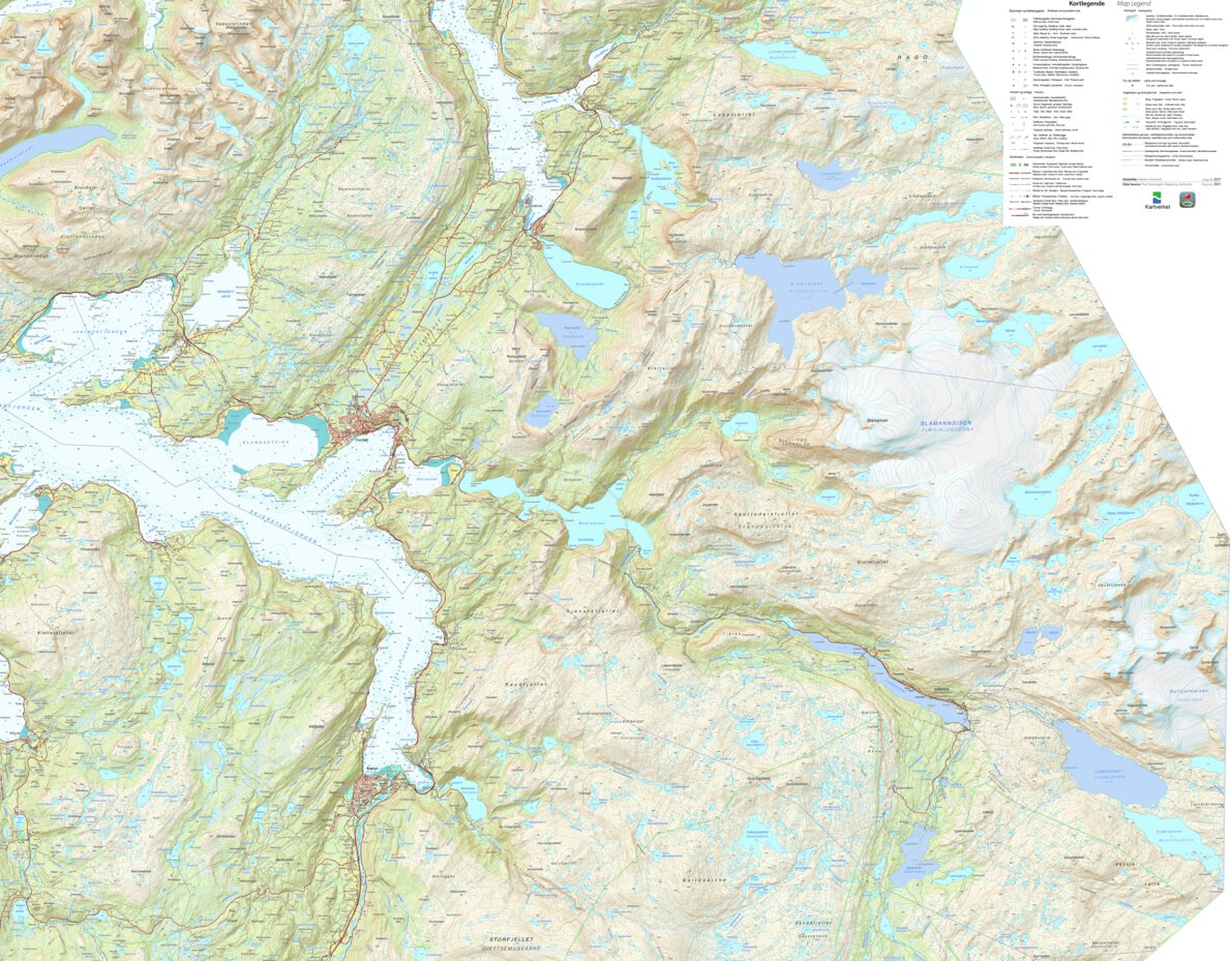 Municipality of Fauske Map by The Norwegian Mapping Authority | Avenza Maps