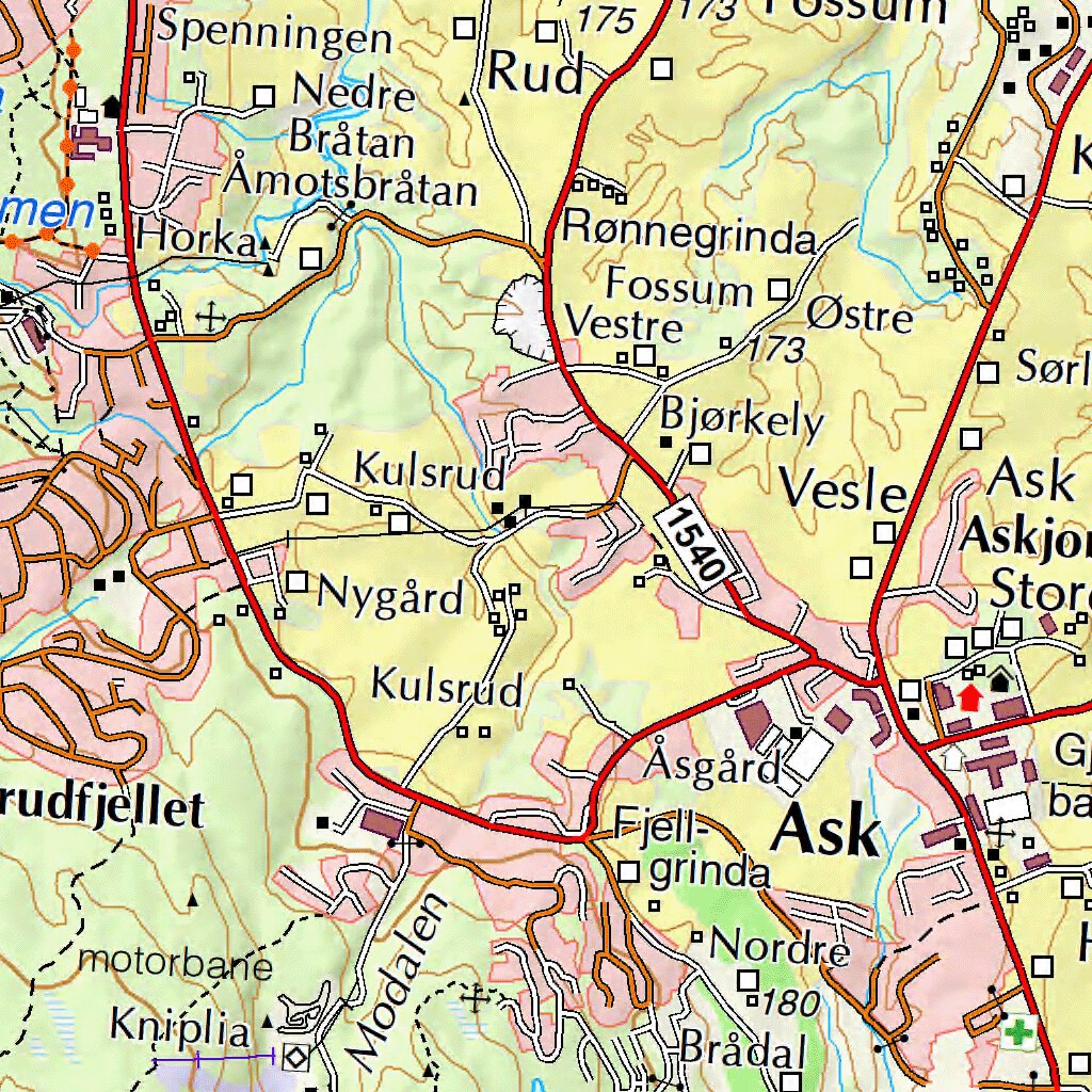 Municipality of Gjerdrum Map by The Norwegian Mapping Authority ...