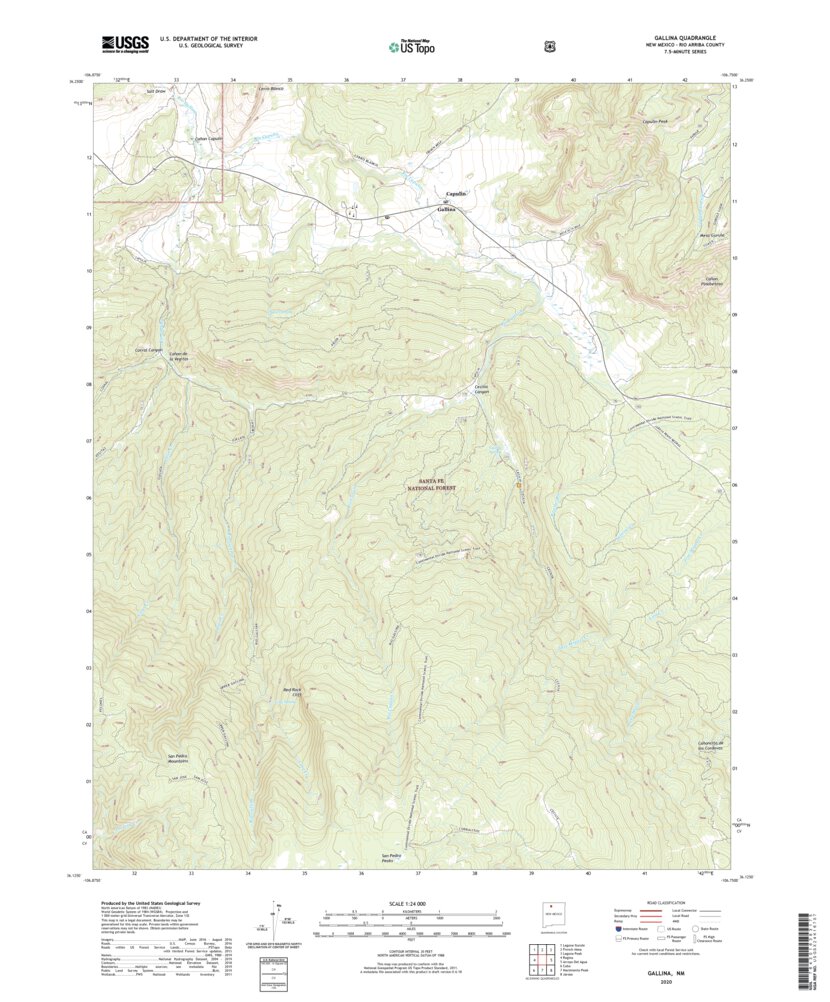 Gallina, NM (2020, 24000-Scale) Map by United States Geological Survey ...
