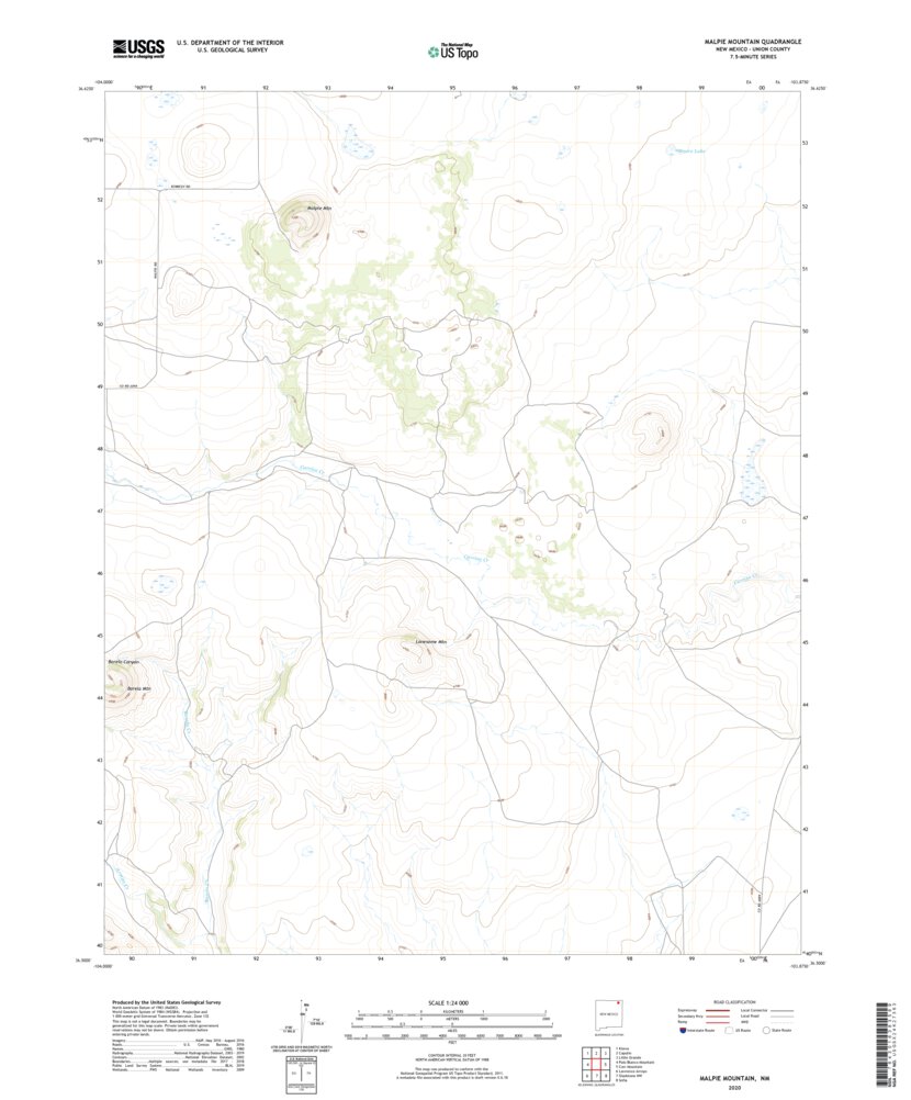 Malpie Mountain, NM (2020, 24000-Scale) Map by United States Geological ...