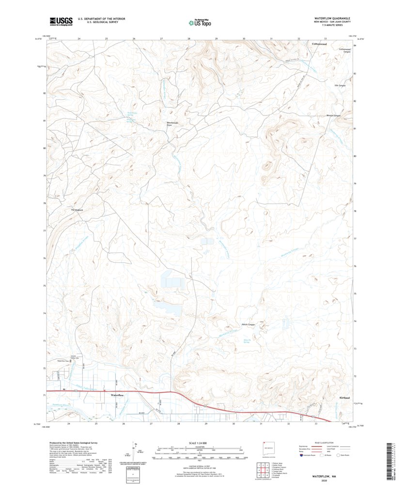 Waterflow, NM (2020, 24000-Scale) Map by United States Geological ...