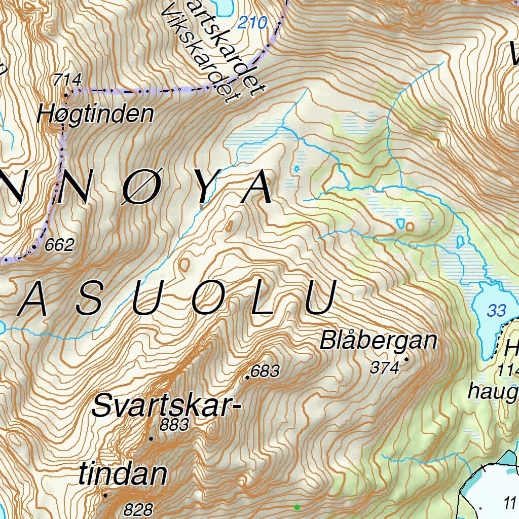 Municipality of Lødingen Map by The Norwegian Mapping Authority ...