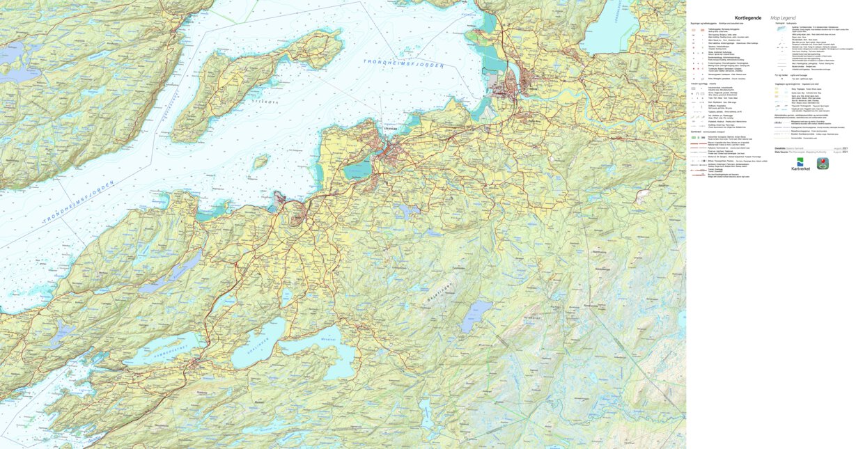 Municipality of Levanger Map by The Norwegian Mapping Authority ...