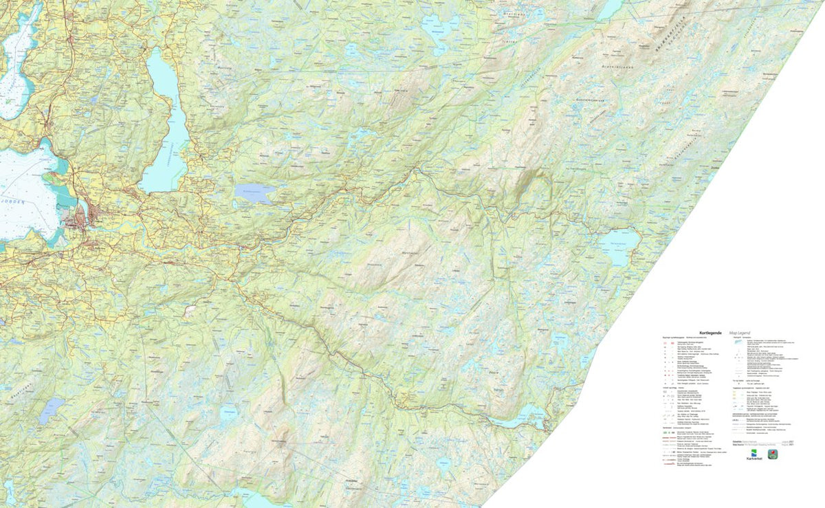 Municipality of Verdal Map by The Norwegian Mapping Authority | Avenza Maps