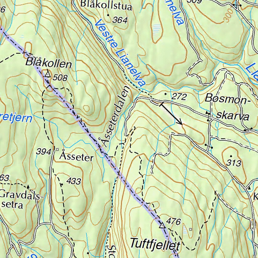 Municipality of Kongsberg Map by The Norwegian Mapping Authority ...