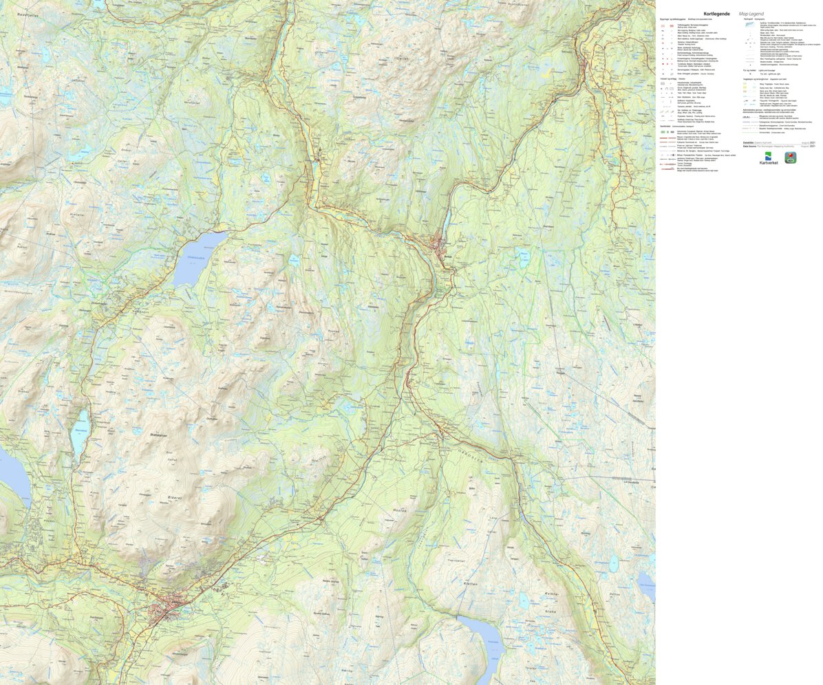 Municipality of Rennebu Map by The Norwegian Mapping Authority | Avenza Maps