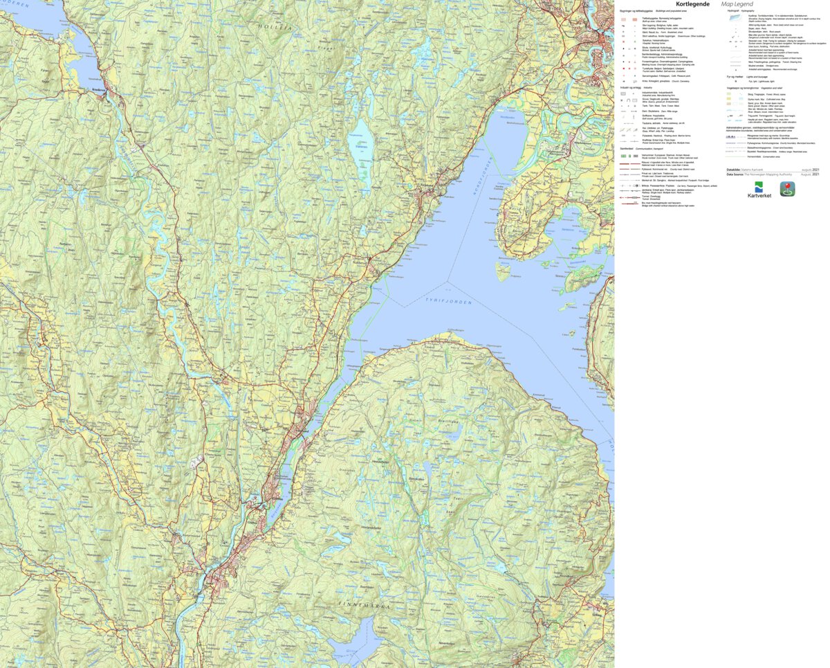 Municipality of Modum Map by The Norwegian Mapping Authority | Avenza Maps