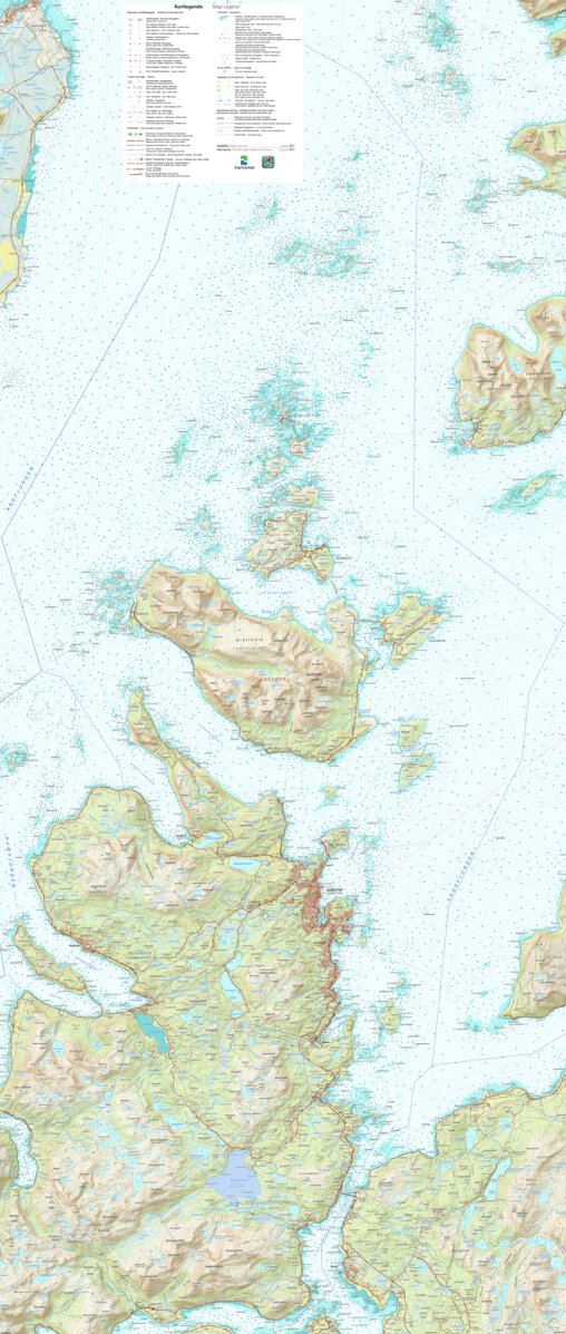 Municipality of Harstad Map by The Norwegian Mapping Authority | Avenza ...