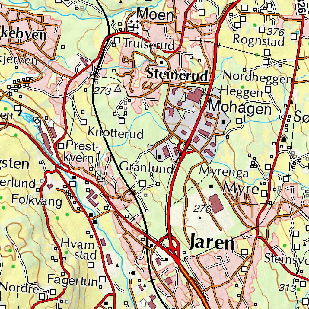 Municipality of Gran Map by The Norwegian Mapping Authority | Avenza Maps