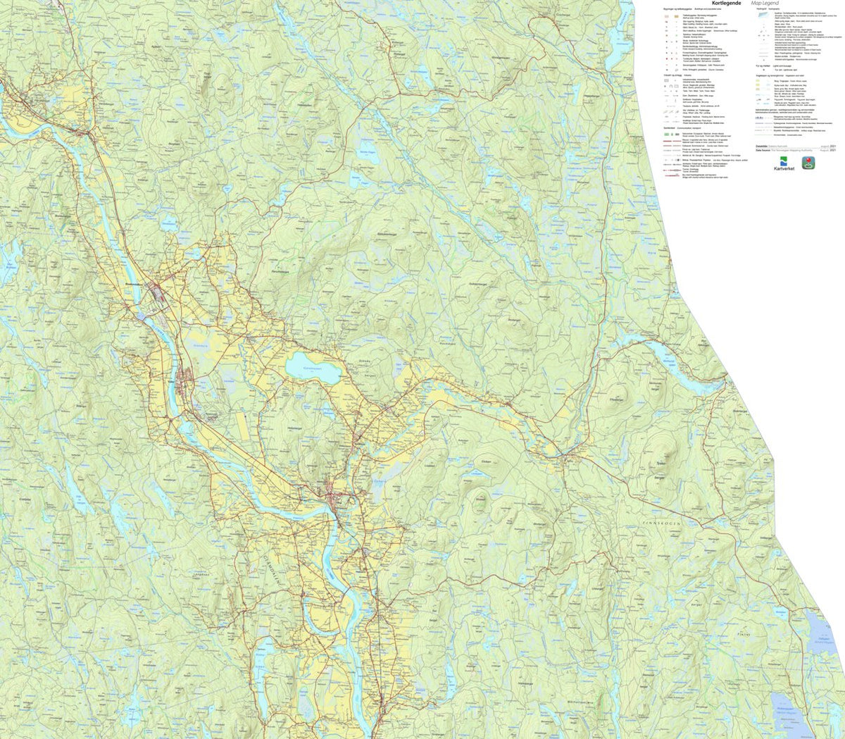 Municipality of Åsnes Map by The Norwegian Mapping Authority | Avenza Maps