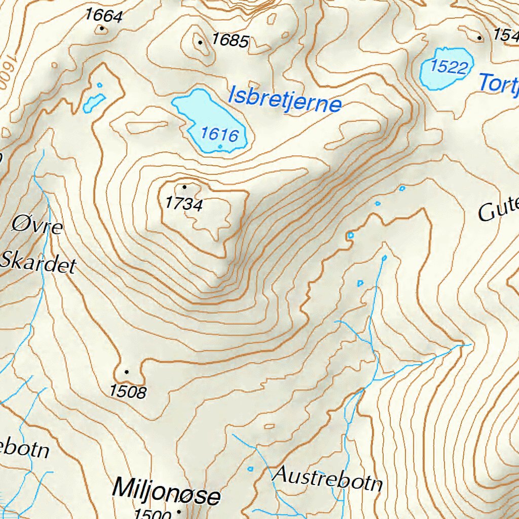 Municipality of Hemsedal Map by The Norwegian Mapping Authority ...