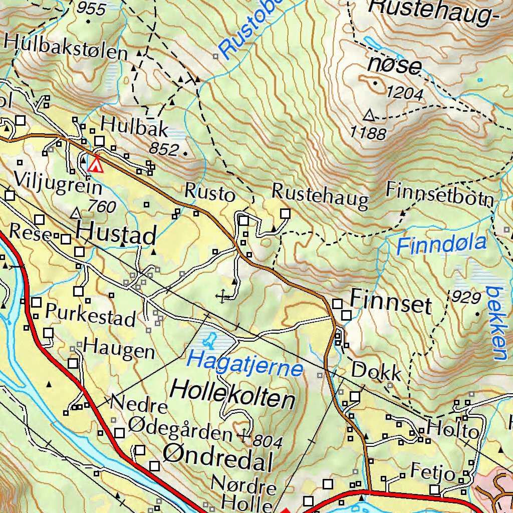 Municipality of Hemsedal Map by The Norwegian Mapping Authority ...