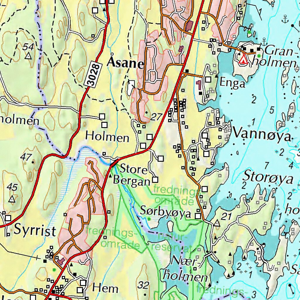 Municipality of Sandefjord Map by The Norwegian Mapping Authority ...