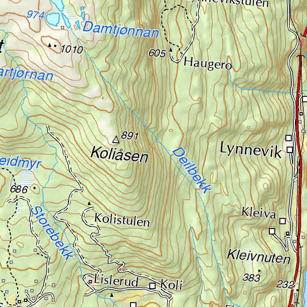 Municipality of Notodden Map by The Norwegian Mapping Authority ...