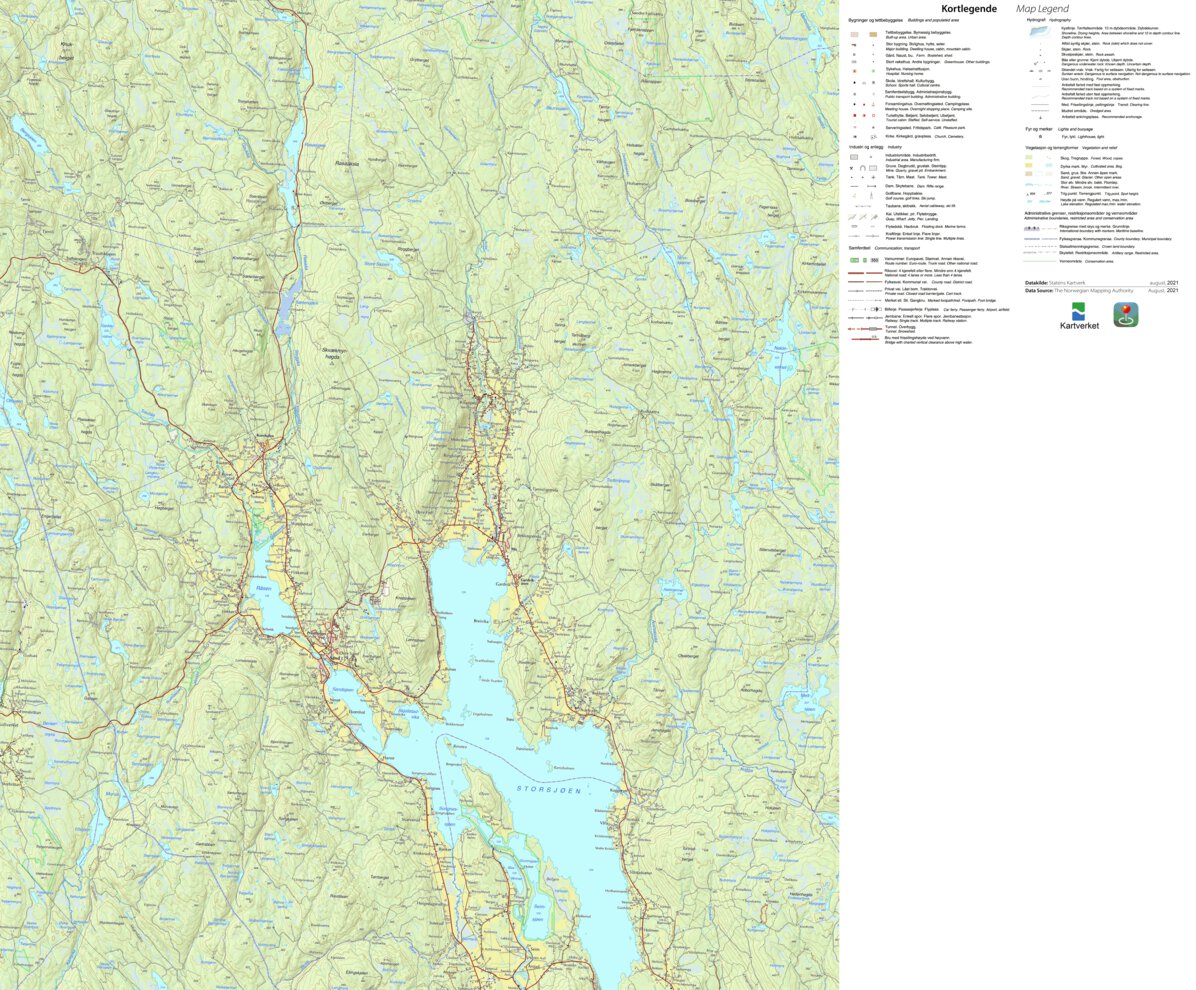 Municipality of Nord-Odal Map by The Norwegian Mapping Authority ...