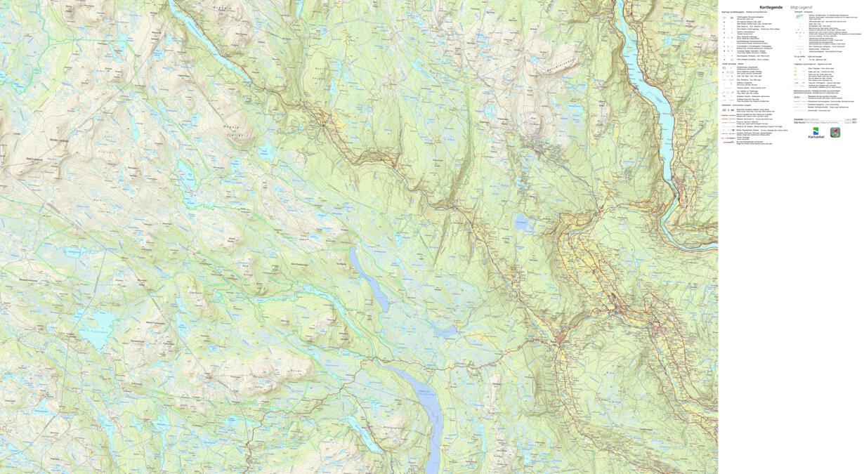 Municipality of Gausdal Map by The Norwegian Mapping Authority | Avenza ...