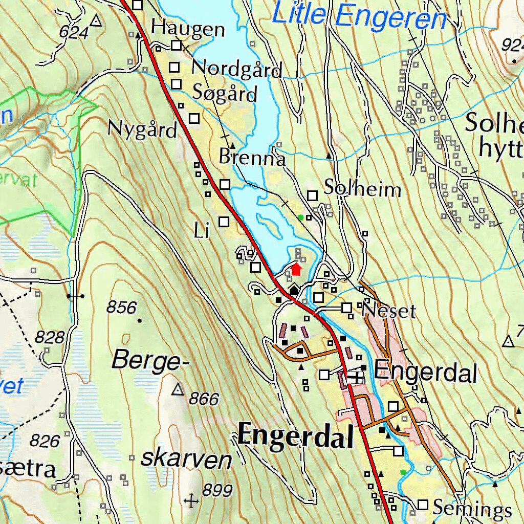 Municipality of Engerdal Map by The Norwegian Mapping Authority ...
