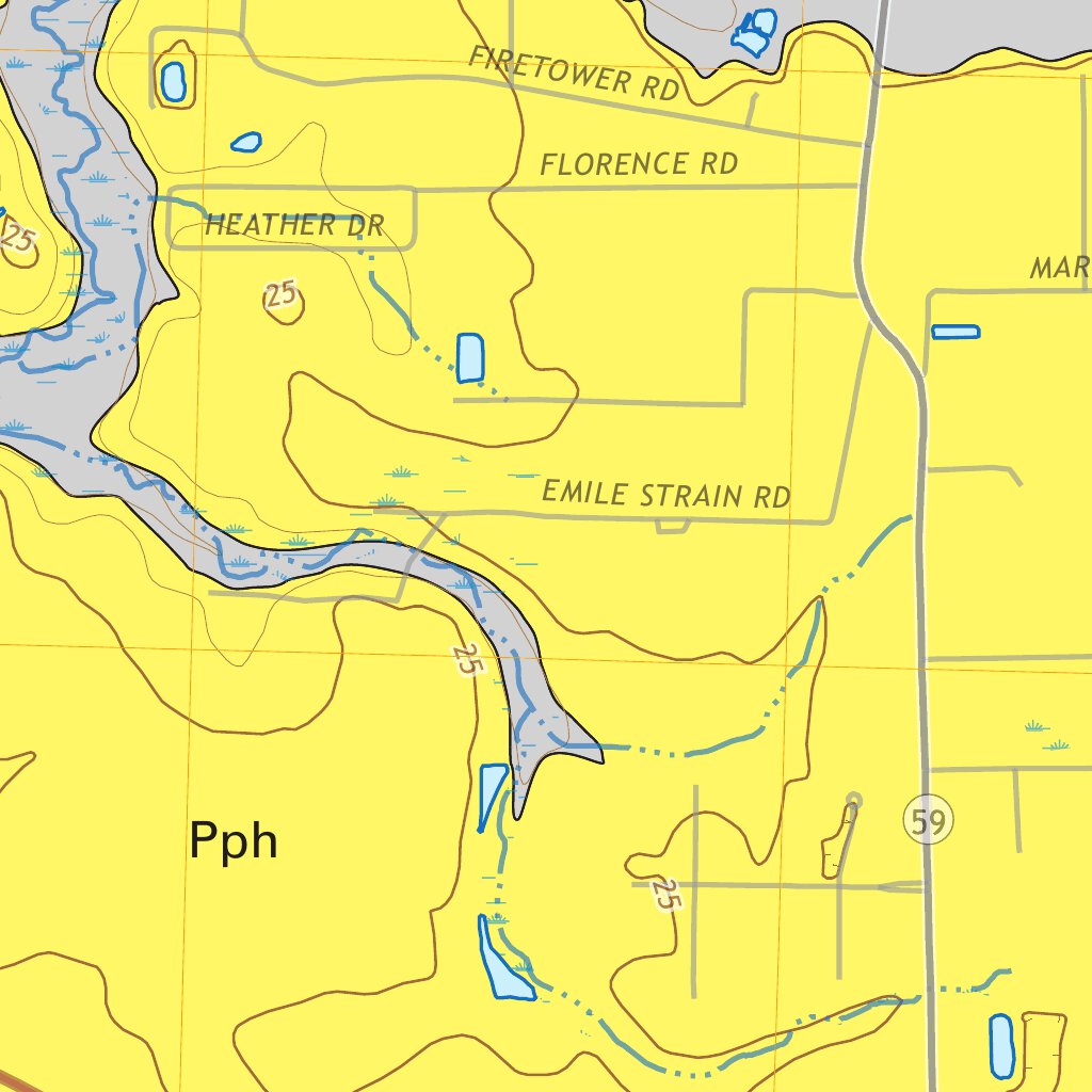 Covington Surface Geology 2021 Map by Louisiana Geological Survey (LSU ...
