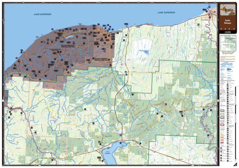 Northern MI All-Outdoors Atlas & Field Guide pg. 076-077 Map by ...