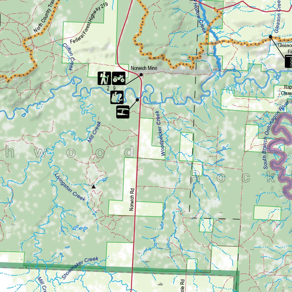 Northern MI All-Outdoors Atlas & Field Guide pg. 076-077 Map by ...