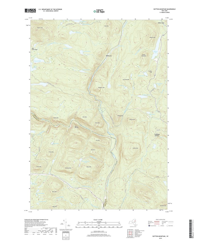 Dutton Mountain, NY (2019, 24000-Scale) Map by United States Geological ...