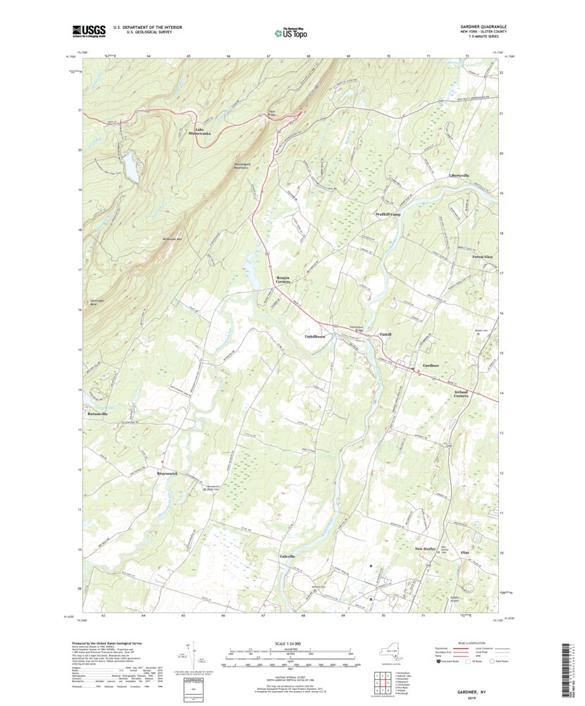 Gardiner, NY (2019, 24000-Scale) Map by United States Geological Survey ...