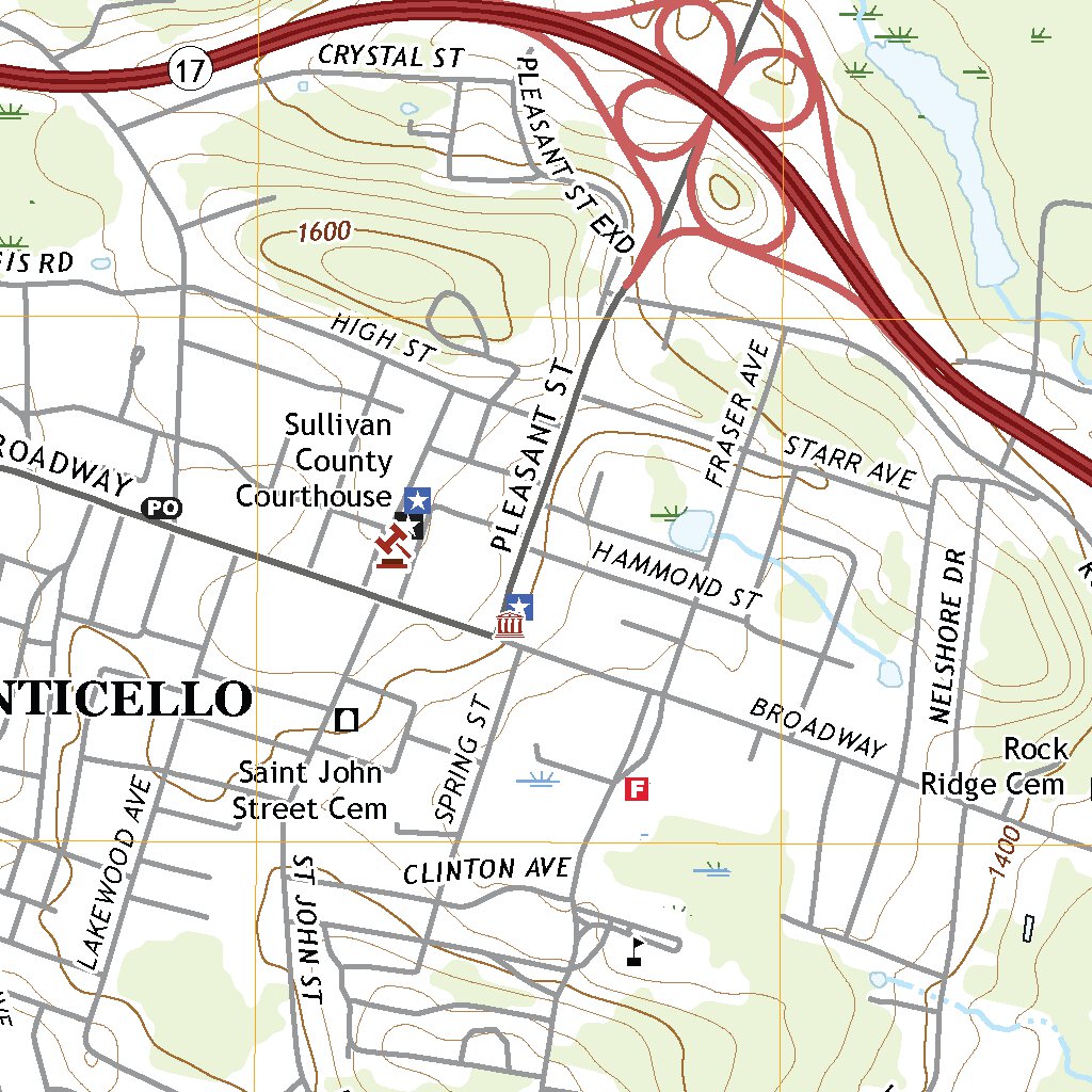 Monticello, NY (2019, 24000-Scale) Map by United States Geological ...