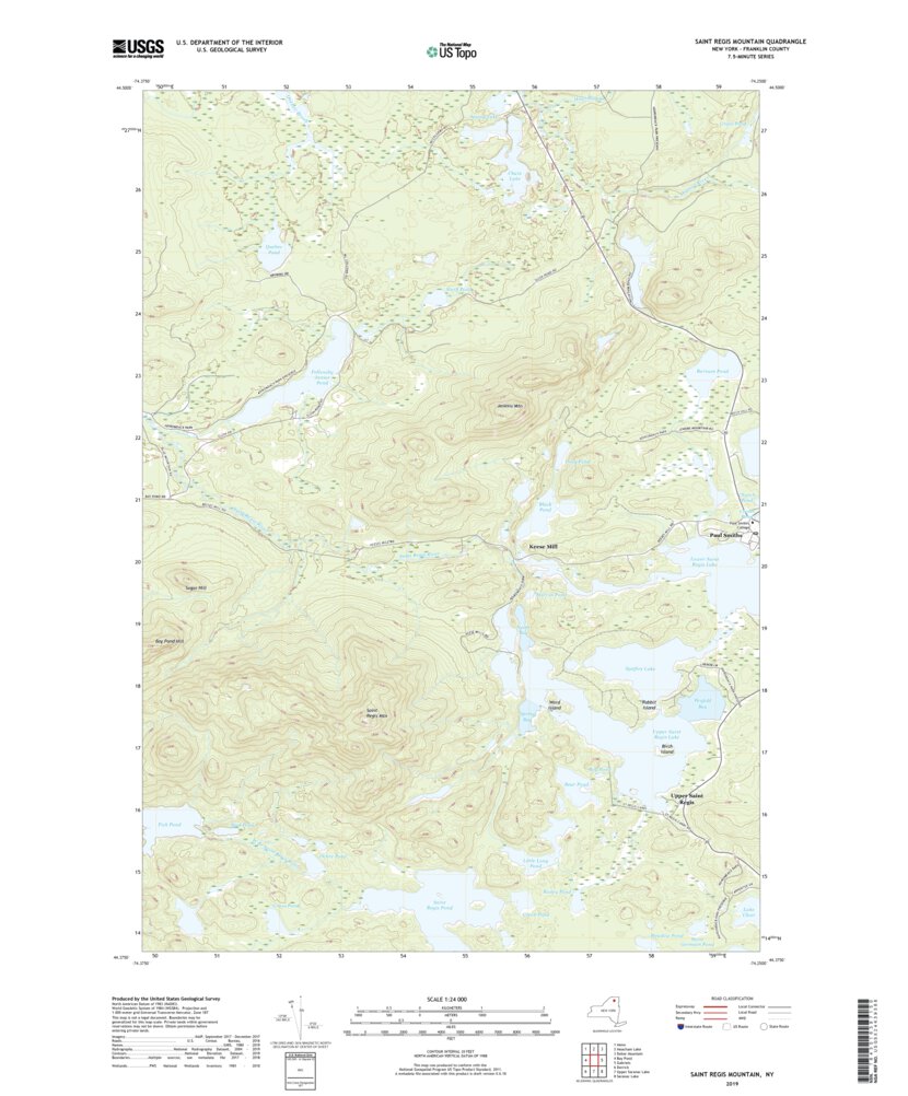 Saint Regis Mountain, NY (2019, 24000-Scale) Map by United States ...