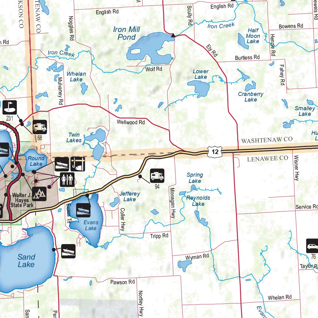 Southern MI All-Outdoors Atlas & Field Guide pg. 158-159 Map by ...