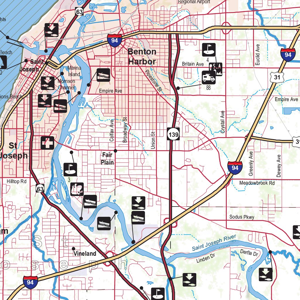 Southern MI All-Outdoors Atlas & Field Guide pg. 150-151 Map by ...