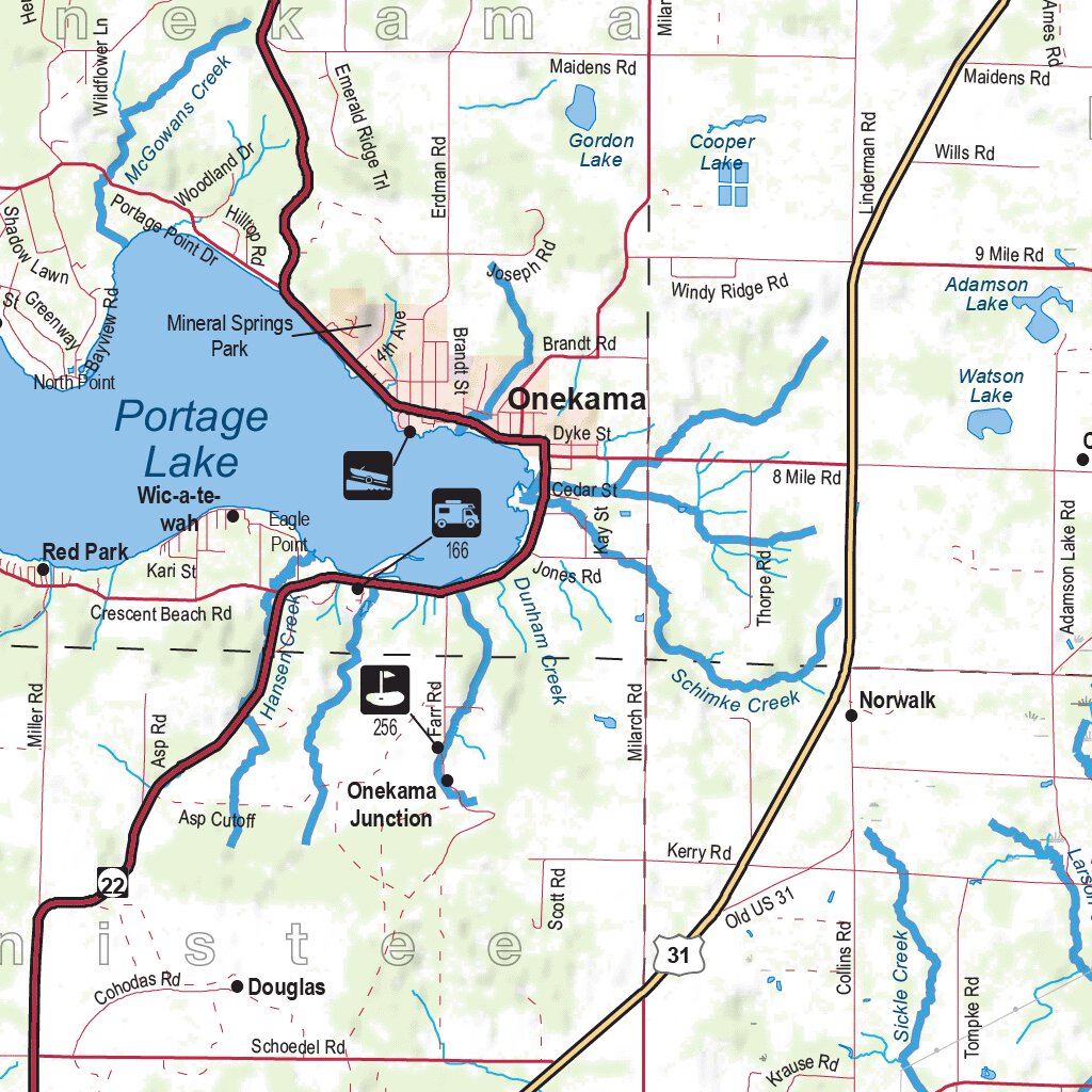 Southern MI All-Outdoors Atlas & Field Guide pg. 054-055 Map by ...