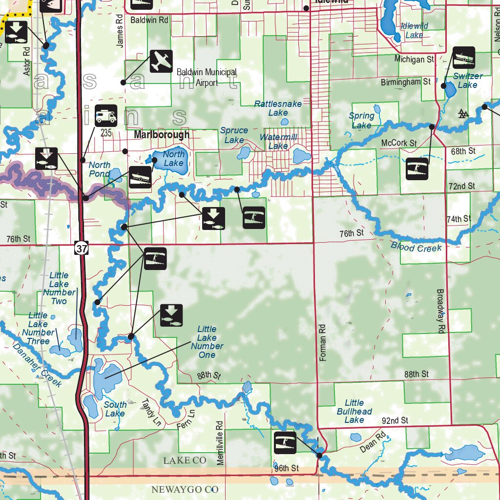 Southern MI All-Outdoors Atlas & Field Guide pg. 082-083 Map by ...