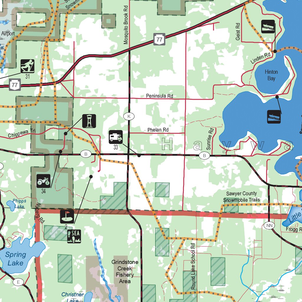 Northern WI All-Outdoors Atlas & Field Guide pg. 084-085 Map by ...