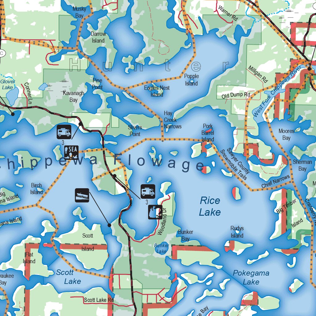 Northern WI All-Outdoors Atlas & Field Guide pg. 084-085 Map by ...