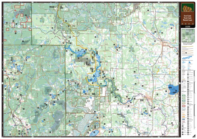 Northern WI All-Outdoors Atlas & Field Guide pg. 128-129 Map by ...