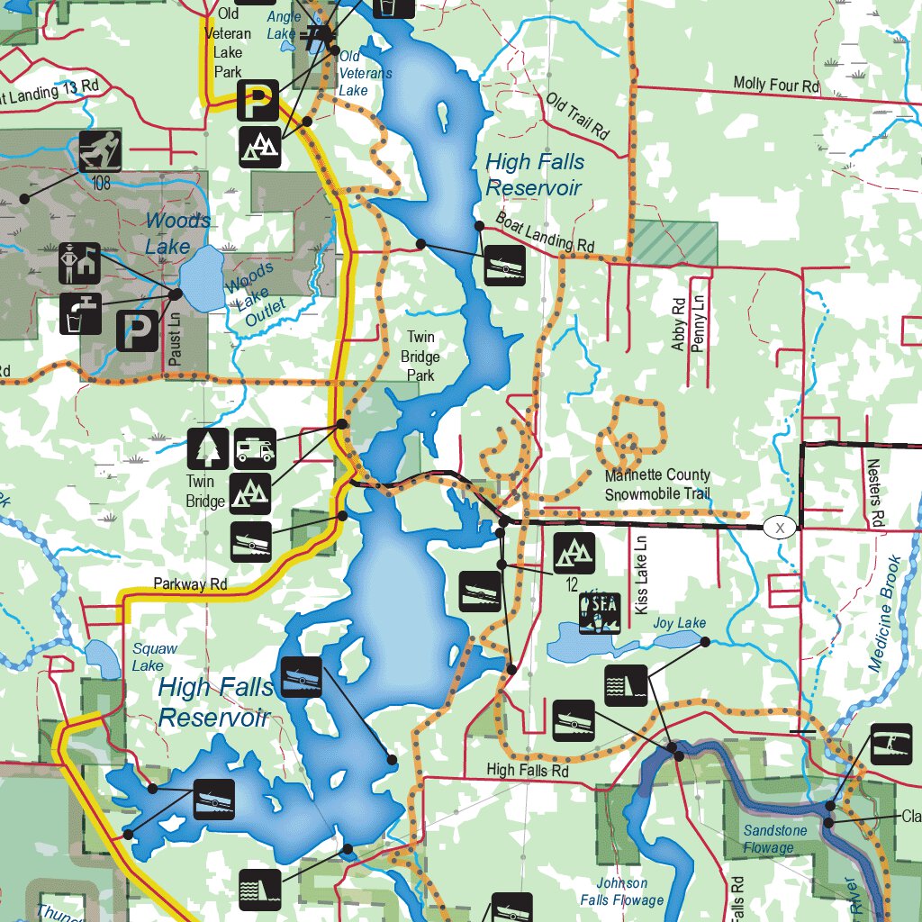 Northern WI All-Outdoors Atlas & Field Guide pg. 128-129 Map by ...