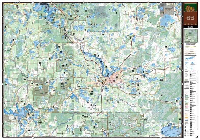 Northern WI All-Outdoors Atlas & Field Guide pg. 106-107 Map by ...