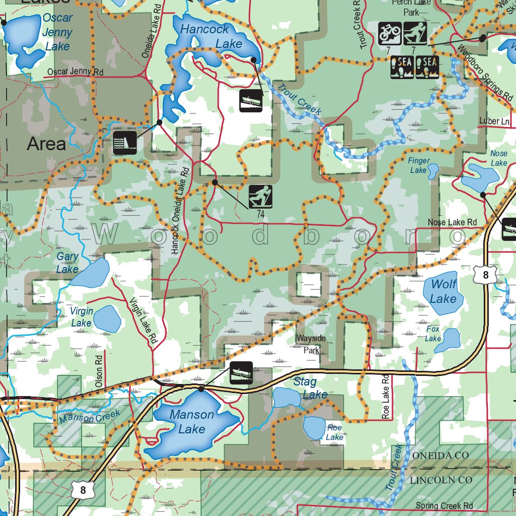 Northern WI All-Outdoors Atlas & Field Guide pg. 106-107 Map by ...