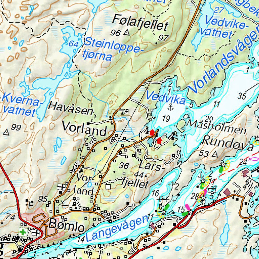 Municipality of Bømlo Map by The Norwegian Mapping Authority | Avenza Maps