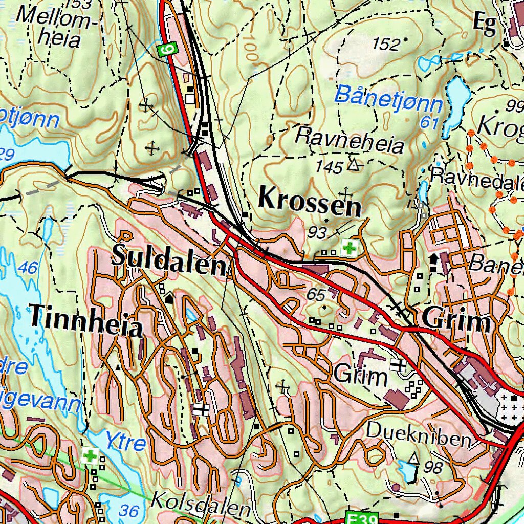 Municipality of Kristiansand Map by The Norwegian Mapping Authority ...