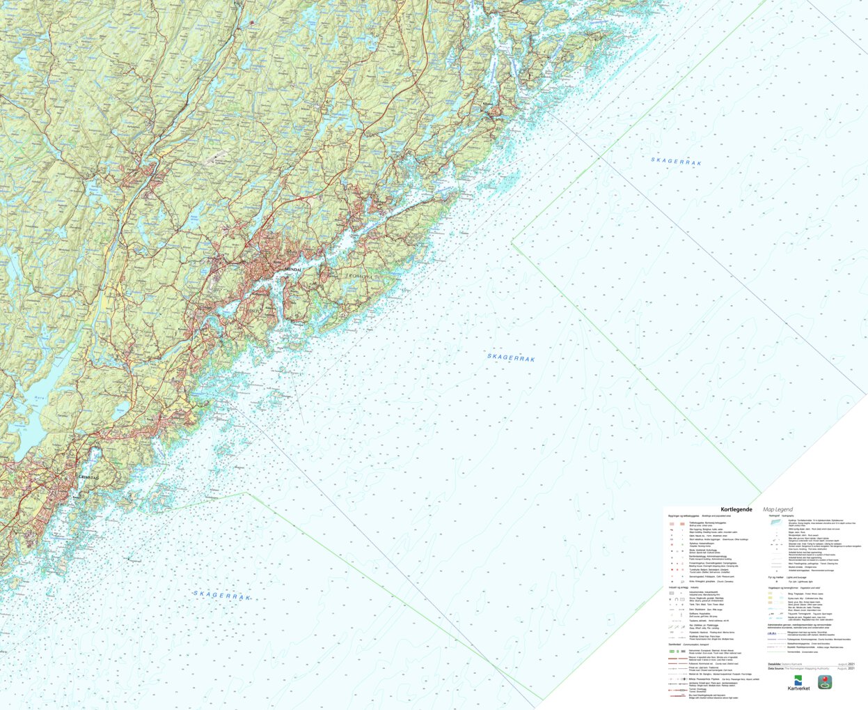Municipality of Arendal Map by The Norwegian Mapping Authority | Avenza ...